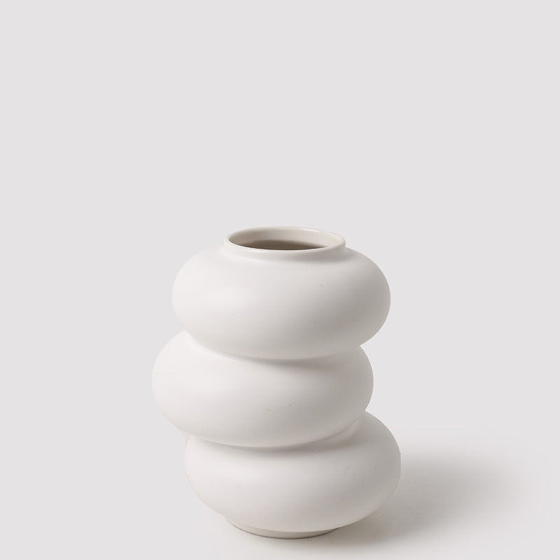 Ceramic Simple White Vase Nordic Home Decoration – BLAKHOM